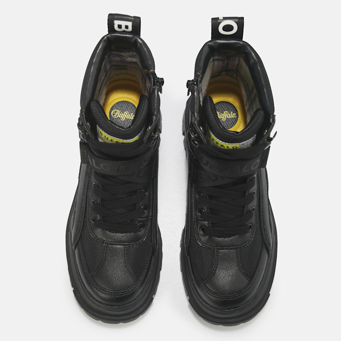 Achète Buffalo Aspha Com1 Laceup Mid à noir chez BUFFALO®