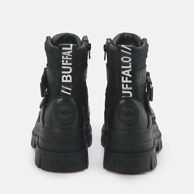 Compra Buffalo Aspha Com1 Laceup Mid BS en negro en BUFFALO®