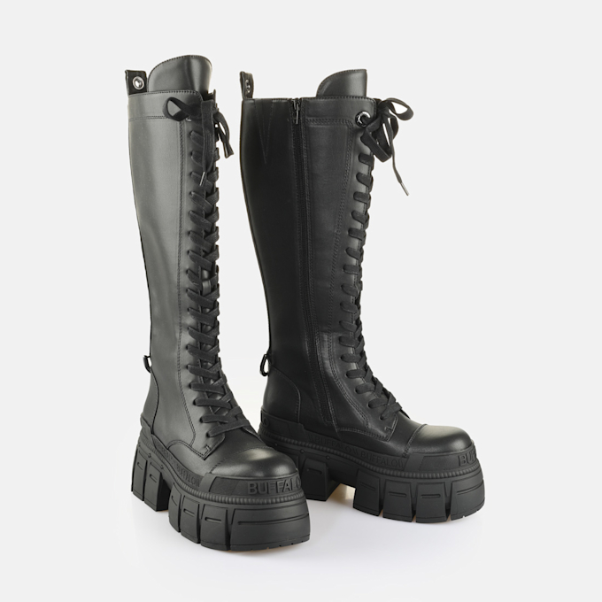 Achète Buffalo Gospher Lace Up Hi à noir chez BUFFALO®