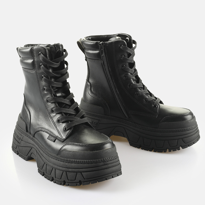 Kaufe Buffalo Fusion Lace Up MID in schwarz im BUFFALO® Shop