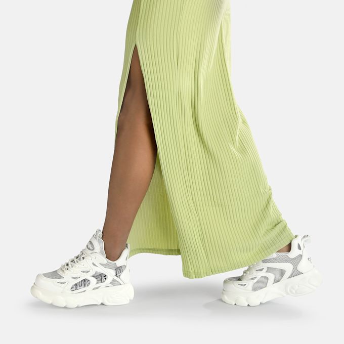 Achète Buffalo Cld Grid baskets véganes, crème à blanc chez BUFFALO®