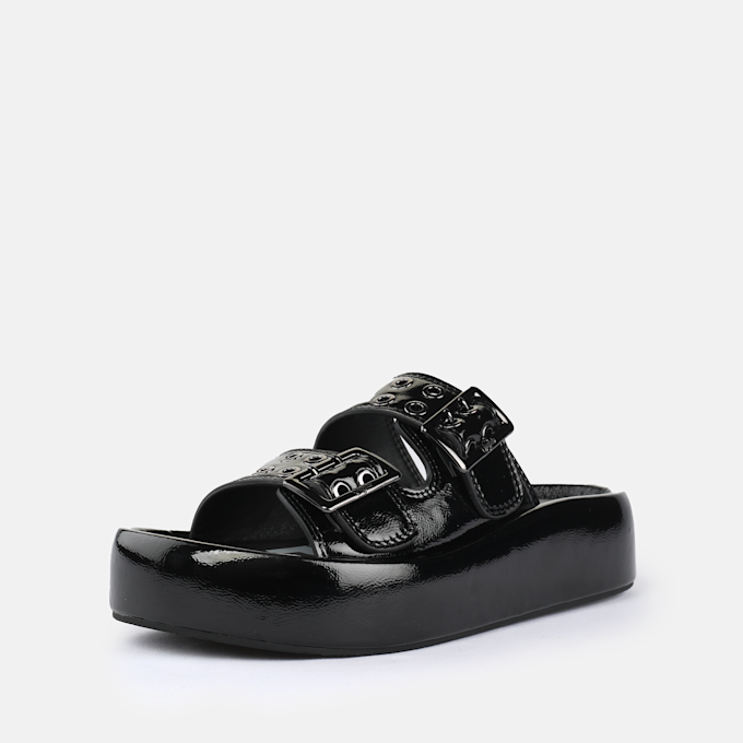 Buy Buffalo EVELYN ARI RIV - VEGAN PATENT - BLACK in Undefined Color in ...